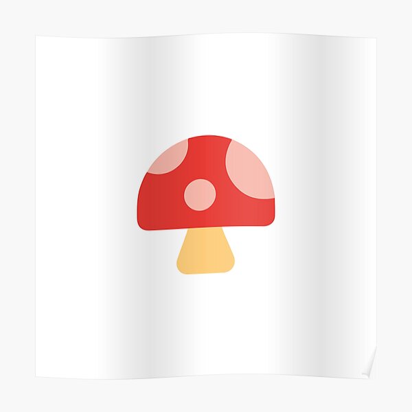 "Mushroom emoji" Poster for Sale by ThatBanana | Redbubble
