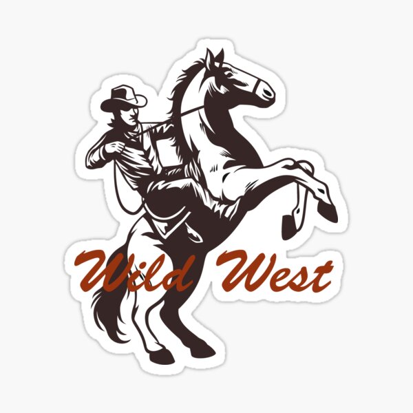 "American frontier, Wild west, Cowboy" Sticker for Sale by pantoneb134 ...
