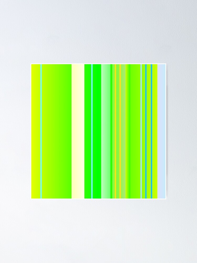 "Lime green vertical stripes | lime green color combination" Poster for ...
