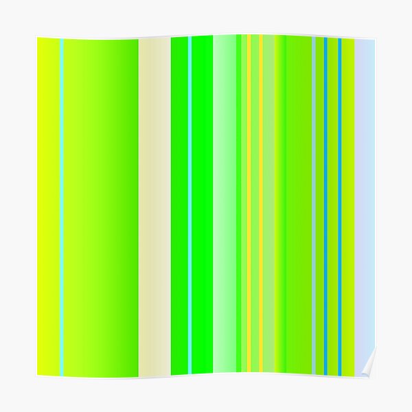 "Lime green vertical stripes | lime green color combination" Poster for ...