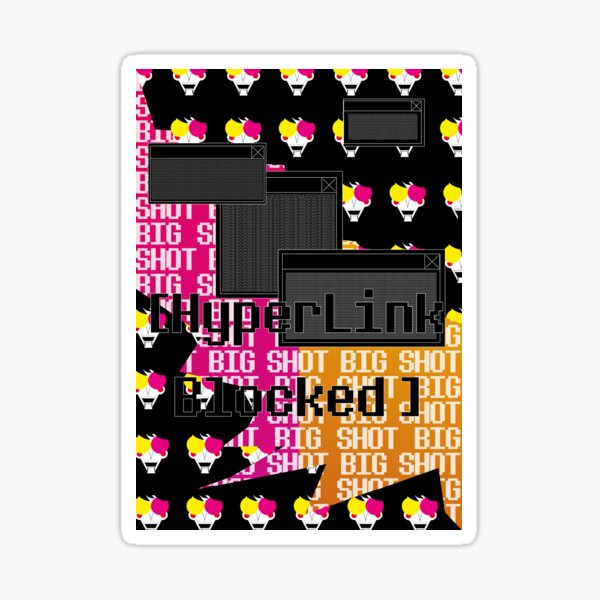 "Hyperlink blocked!" Sticker for Sale by Ser-Paon | Redbubble