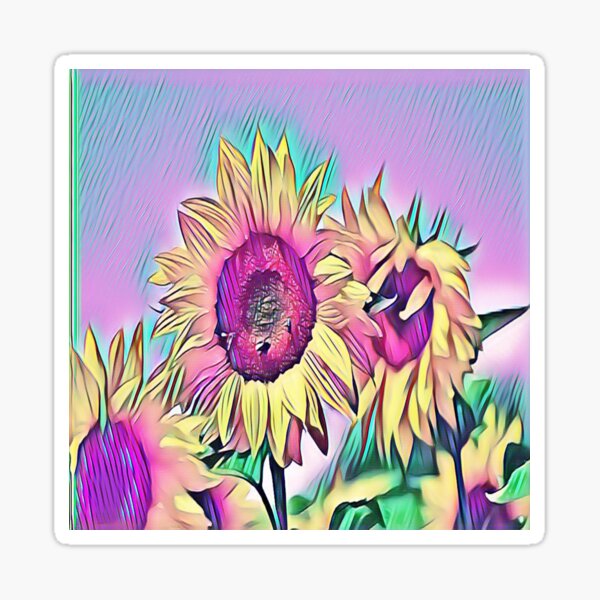 "SUNFLOWERS PAINTING" Sticker for Sale by KatisDesign | Redbubble