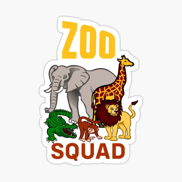 "zoo squad" Sticker for Sale by affordableart | Redbubble