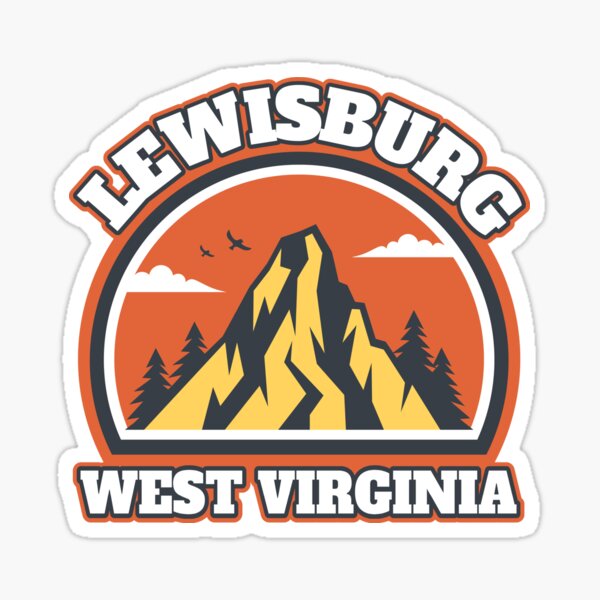 "Lewisburg West Virginia" Sticker for Sale by retrotravelart | Redbubble