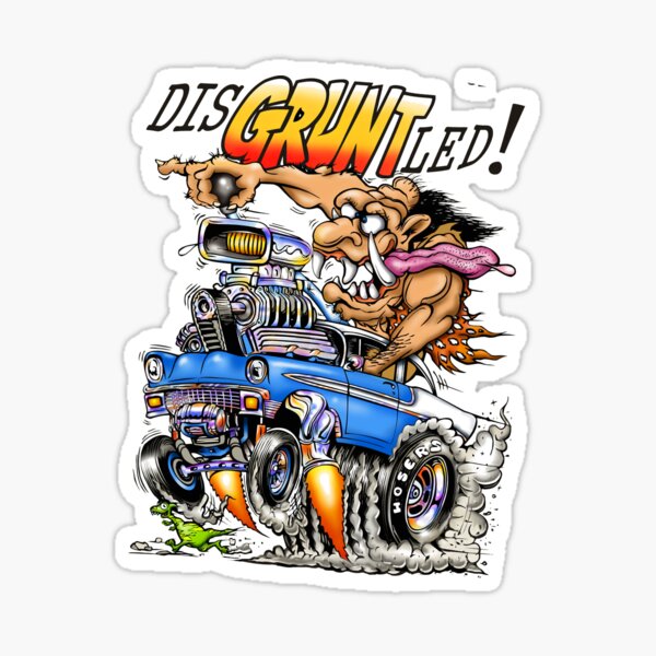 "Hot rod Monster Grunt !" Sticker for Sale by tqt1509 | Redbubble