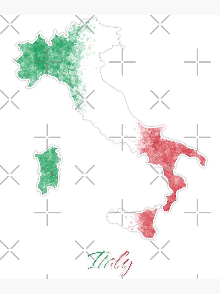 "Stylized Italy map" Poster for Sale by IgalK | Redbubble
