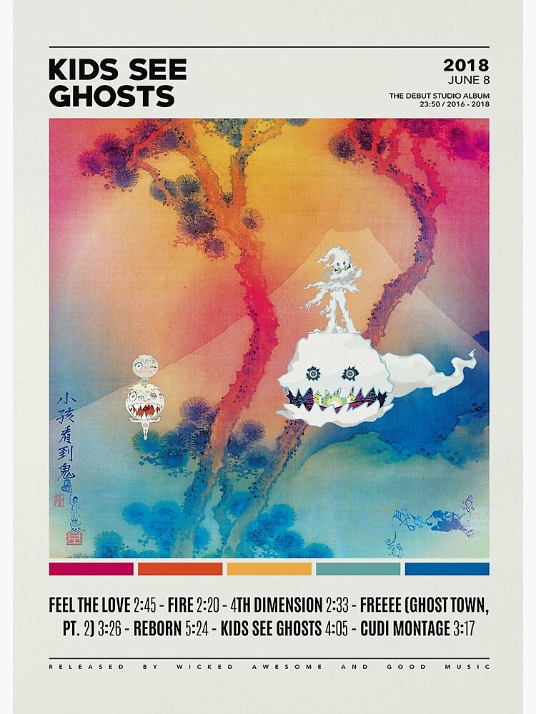 "Minimalist Album Cover Kids See Ghost Poster" Poster for Sale by ...
