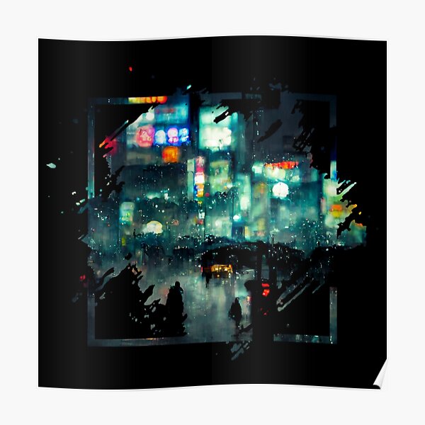 "colorful tokyo" Poster for Sale by AiFantasy | Redbubble
