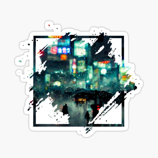 "colorful tokyo" Sticker for Sale by AiFantasy | Redbubble