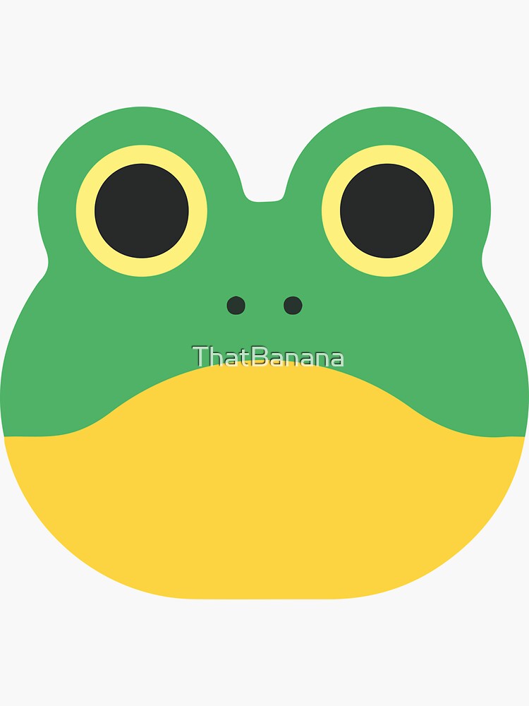 "Frog emoji" Sticker for Sale by ThatBanana | Redbubble