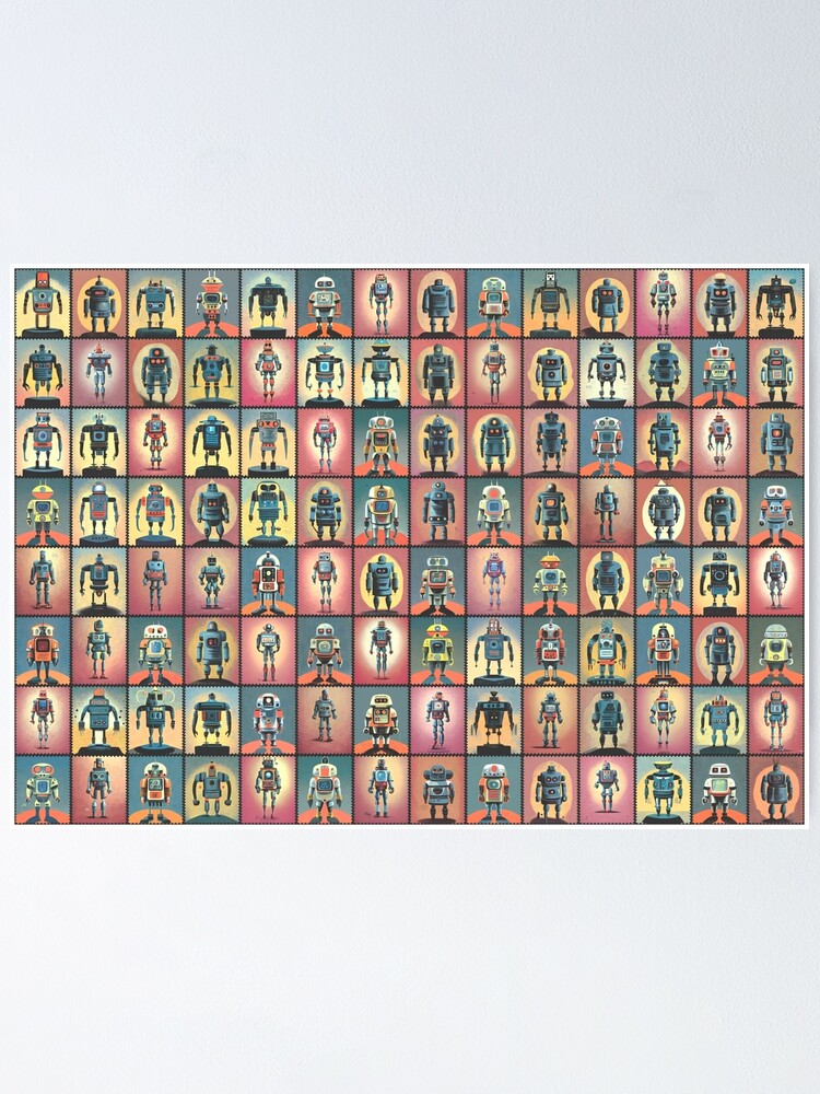 "Robots - Intergalactic most wanted - for retro vintage Sci-fi lover ...