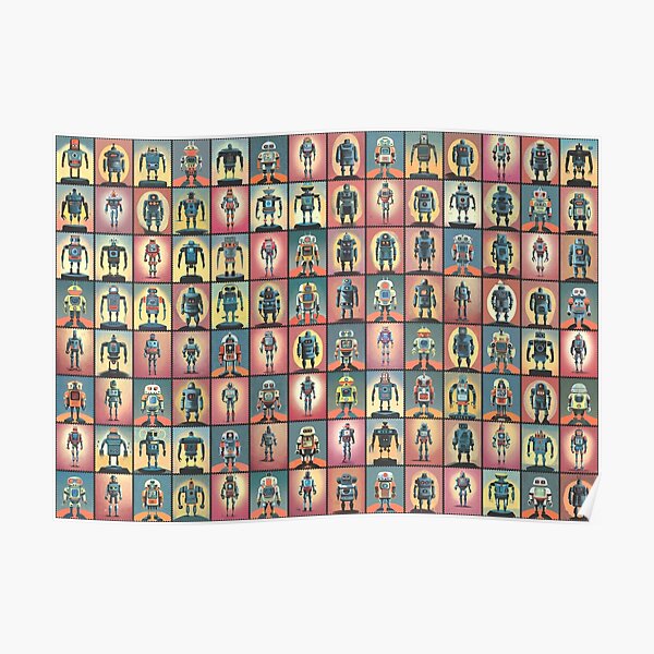 "Robots - Intergalactic most wanted - for retro vintage Sci-fi lover ...