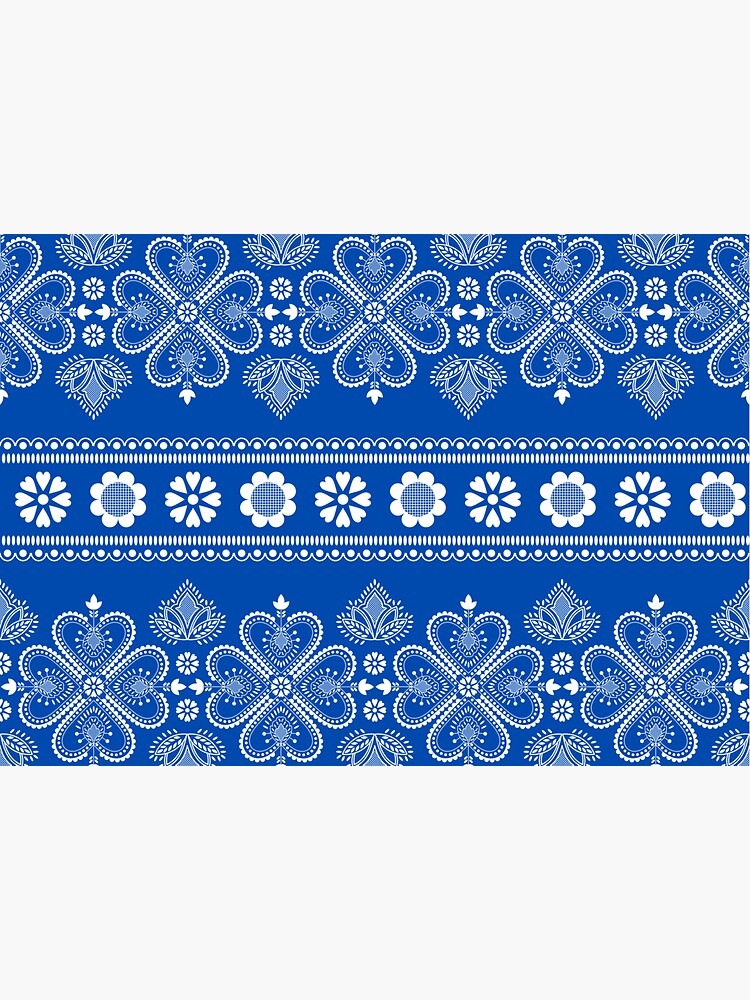 "Blue White Nordic Pattern Scandinavian Design " Sticker for Sale by ...