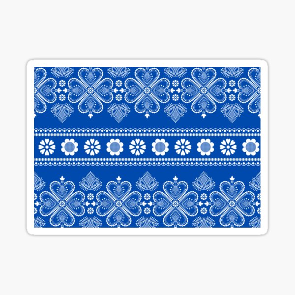 "Blue White Nordic Pattern Scandinavian Design " Sticker for Sale by ...