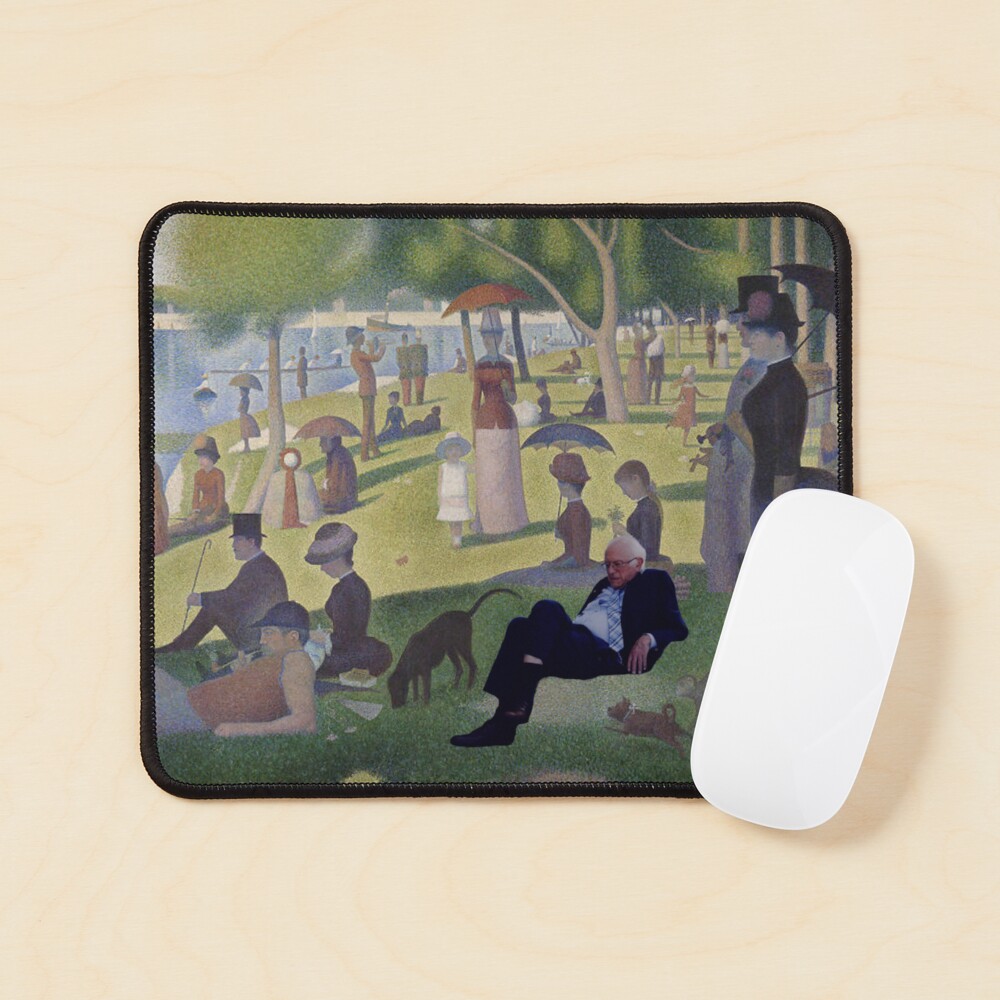 "Bernie Sanders Funny Meme Art Seurat A Sunday Afternoon on the Island ...