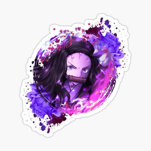 "Demon Girl Nezu-ko - Abstract Roses" Sticker for Sale by JenniferNoHK ...