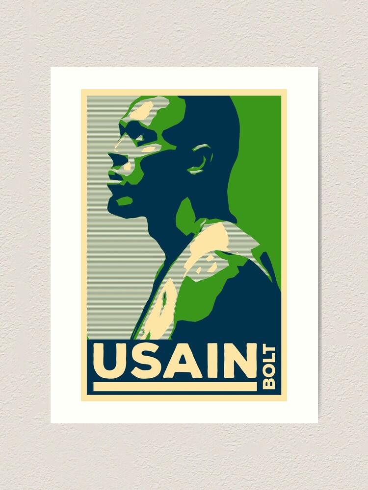 "Jamaica Icons | Usain Bolt | HOPE Poster | Famous Jamaican Athlete Sprinter" Art Print for Sale ...