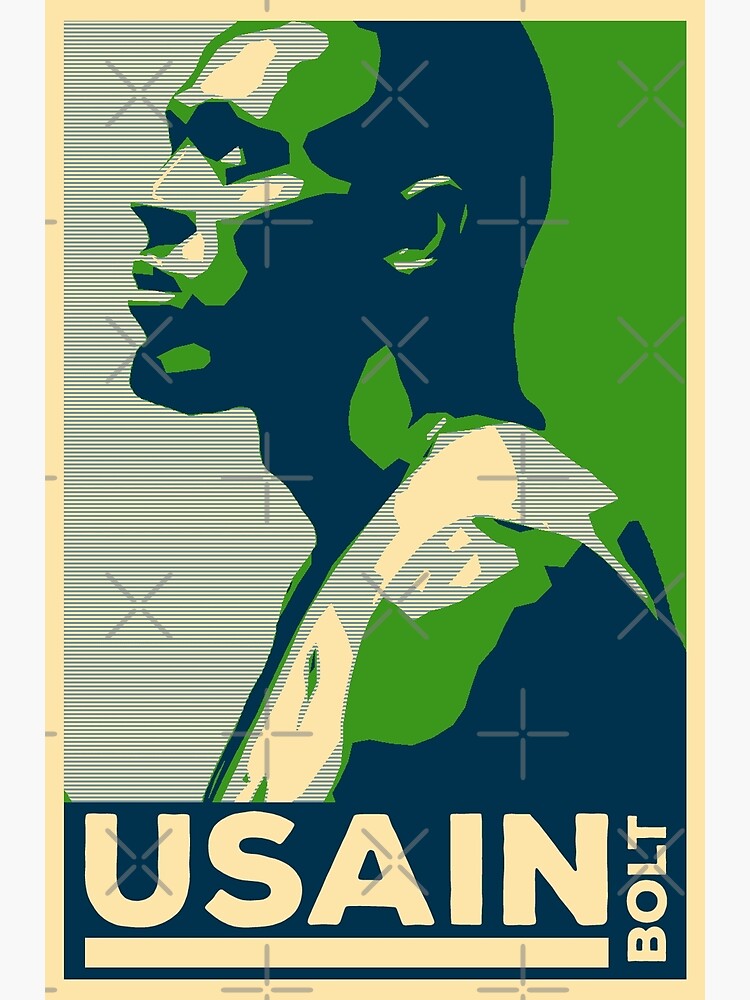 "Jamaica Icons | Usain Bolt | HOPE Poster | Famous Jamaican Athlete Sprinter" Art Print for Sale ...