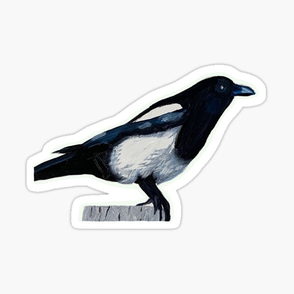 "Magpie" Sticker for Sale by heyitsdarpa | Redbubble
