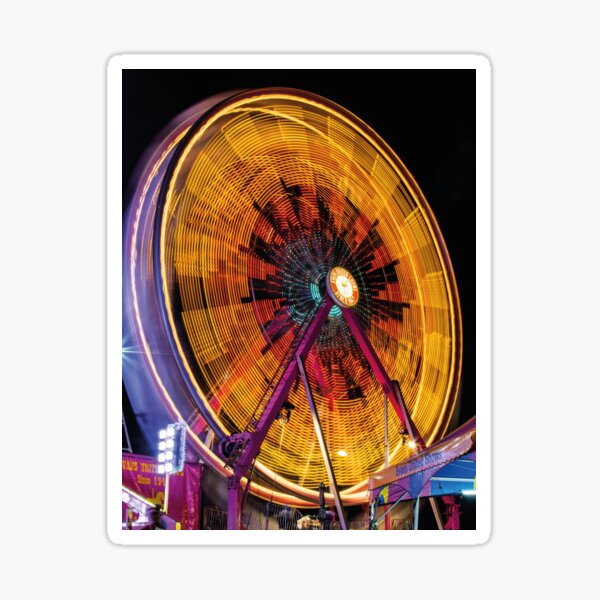 "beautiful ferris wheel at night ferris wheel" Sticker for Sale by ...
