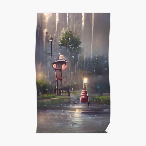 "Raining at the Park" Poster for Sale by InnerLayersArt | Redbubble