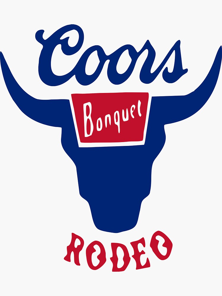 "Coors Banquet Rodeo Logo Distressed" Sticker for Sale by sarffixwan ...