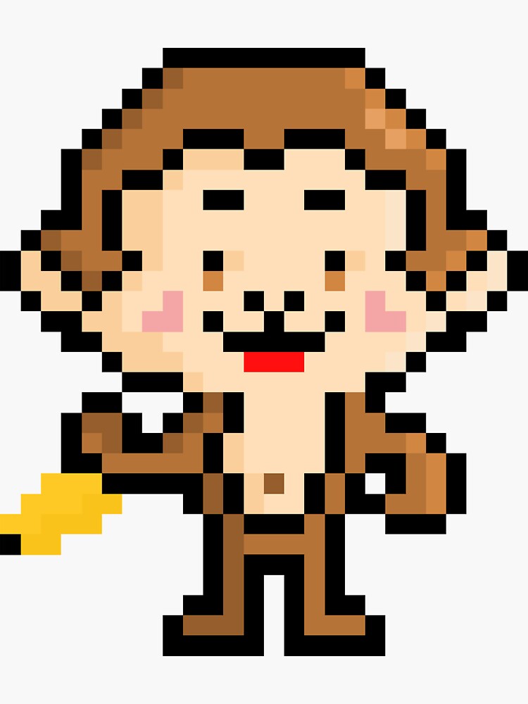 "Baby Monkey NFT Pixel Art" Sticker for Sale by Minimello | Redbubble