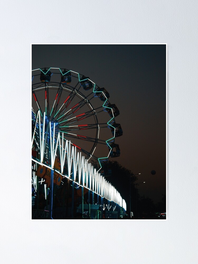 "beautiful ferris wheel at night ferris wheel" Poster for Sale by ...