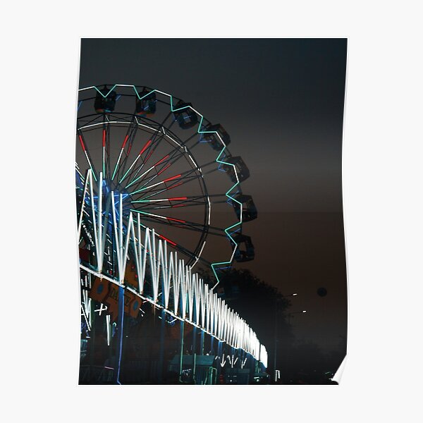 "beautiful ferris wheel at night ferris wheel" Poster for Sale by ...