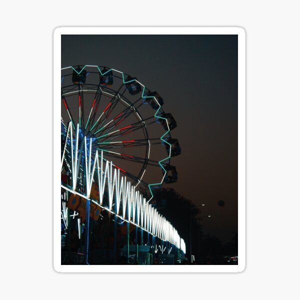 "beautiful ferris wheel at night ferris wheel" Sticker for Sale by ...
