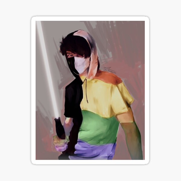 "ranboo pride redraw" Sticker for Sale by del0kami | Redbubble