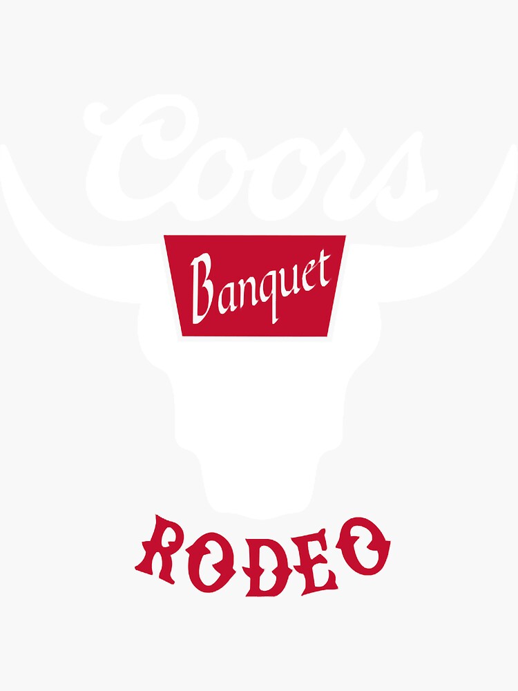 "Coors Banquet Rodeo Logo Distressed" Sticker for Sale by monicalfmahan ...