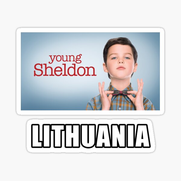 "Young Sheldon Lithuania" Sticker for Sale by finnzokid | Redbubble