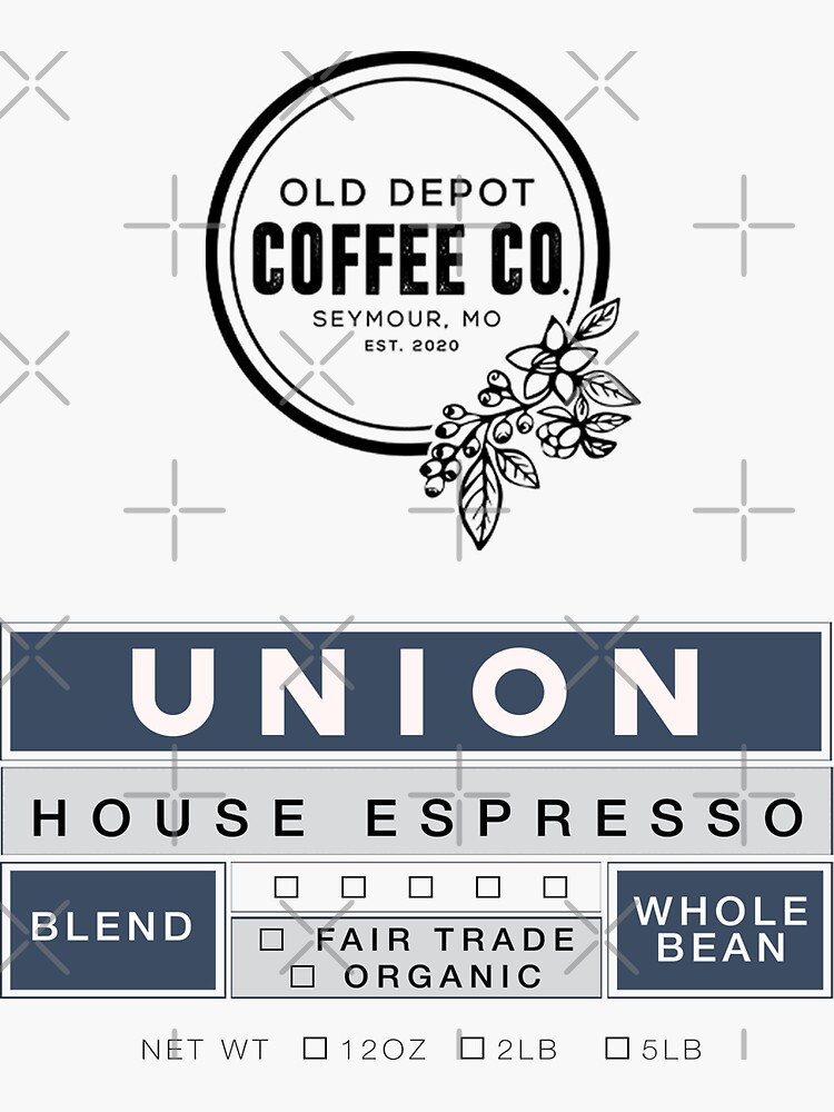 "Union Espresso Label" Sticker for Sale by olddepotcoffee | Redbubble