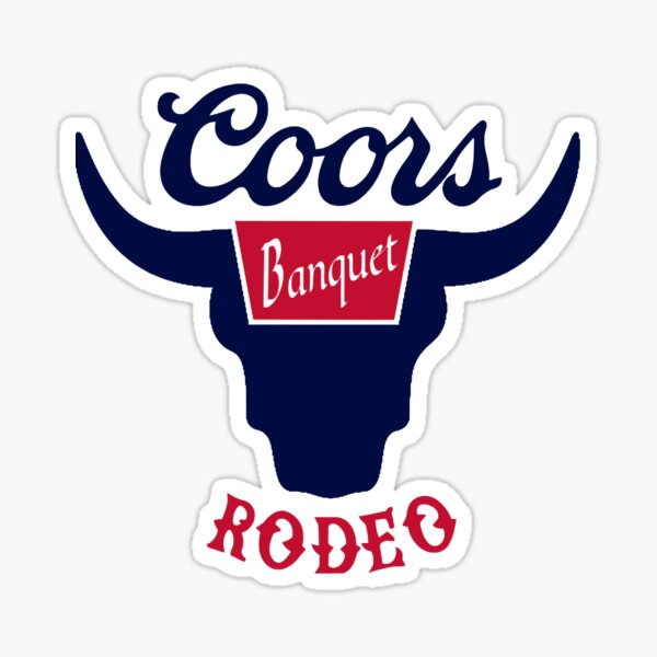 "Coors Banquet Rodeo Logo Distressed" Sticker for Sale by monicalfmahan ...