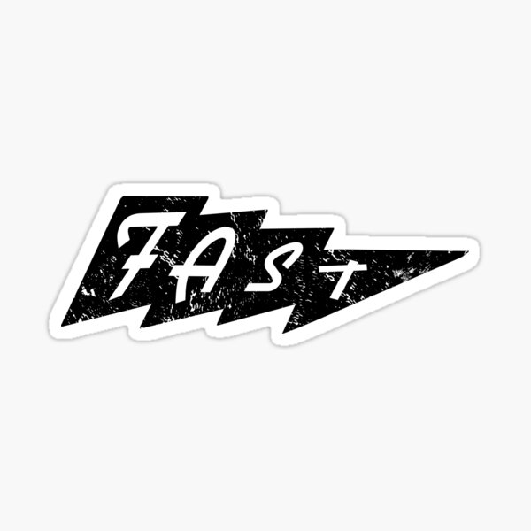 "FAST" Sticker for Sale by RedFirecracker | Redbubble