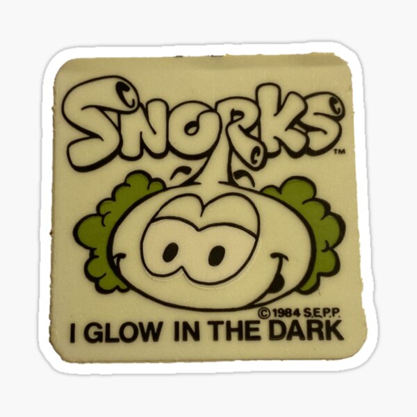 "Retro Snorks Glow in the Dark" Sticker for Sale by Finny838 | Redbubble