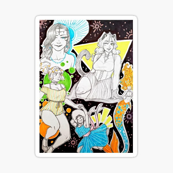 "Dang, Anime Babes." Sticker for Sale by Lavenderskye29 | Redbubble