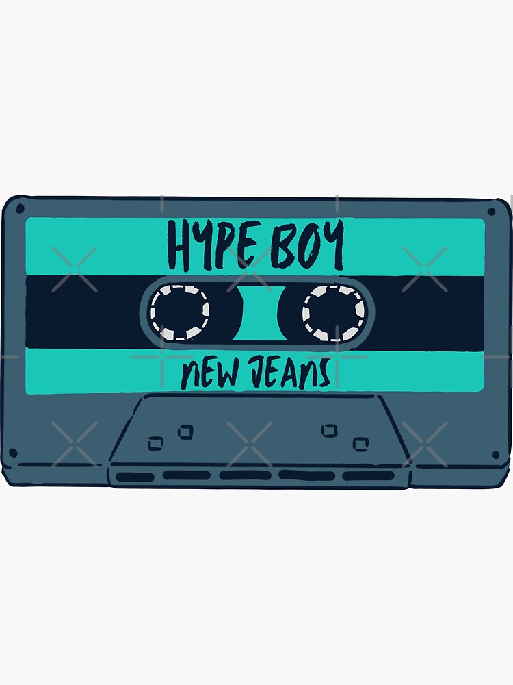 "New Jeans Hype Boy Cassette" Sticker for Sale by puki-ycdi | Redbubble