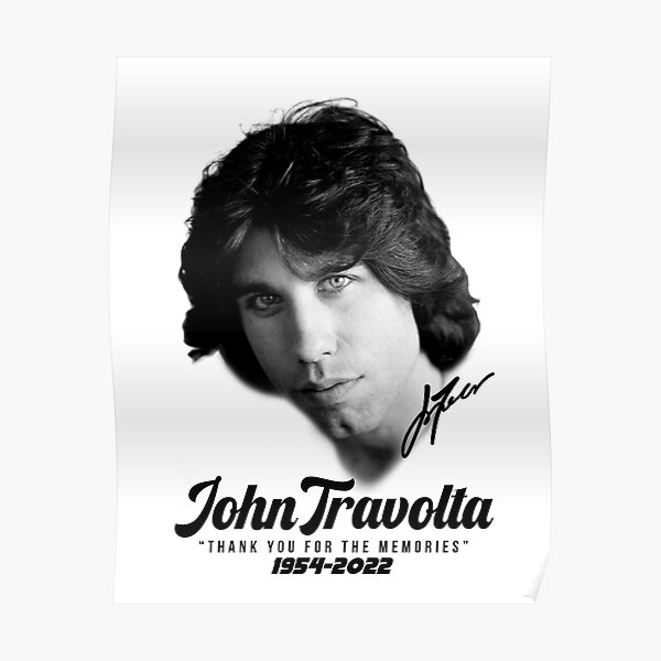 "Rip John Travolta" Poster for Sale by RB941 | Redbubble