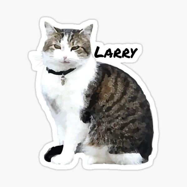 "Larry The Cat " Sticker for Sale by Majestix10 | Redbubble