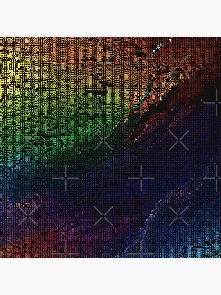 "Matrix rainbow" Sticker for Sale by AvailableVA | Redbubble