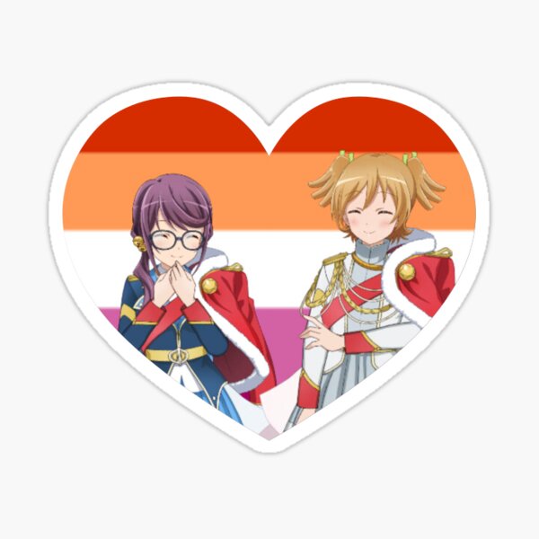 "Junnana Lesbian Heart Revue Starlight" Sticker for Sale by Junnanas ...