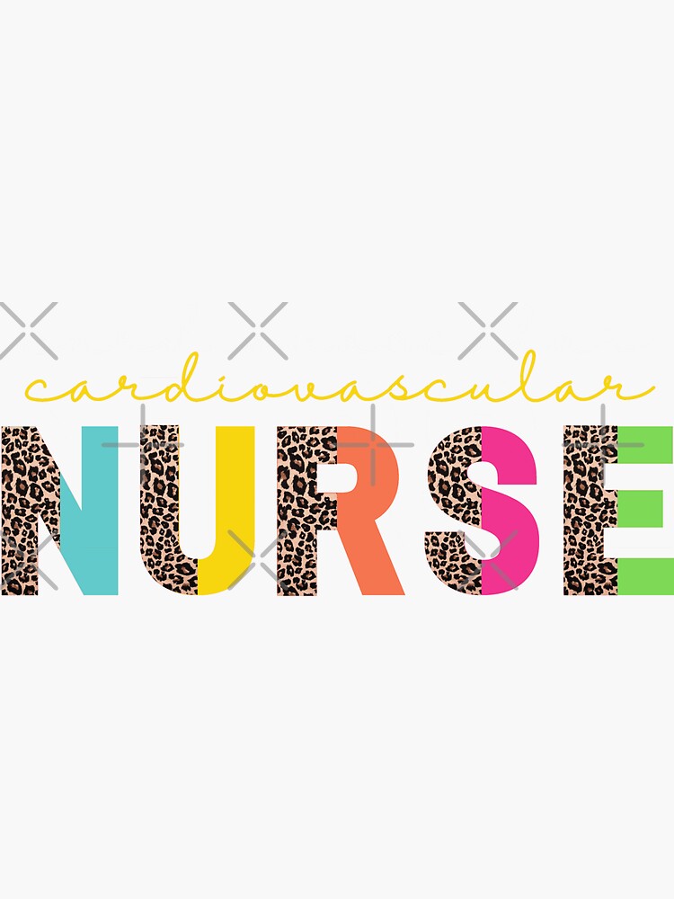 "Cardiovascular Nurse Leopard Print" Sticker for Sale by MyaasShop ...