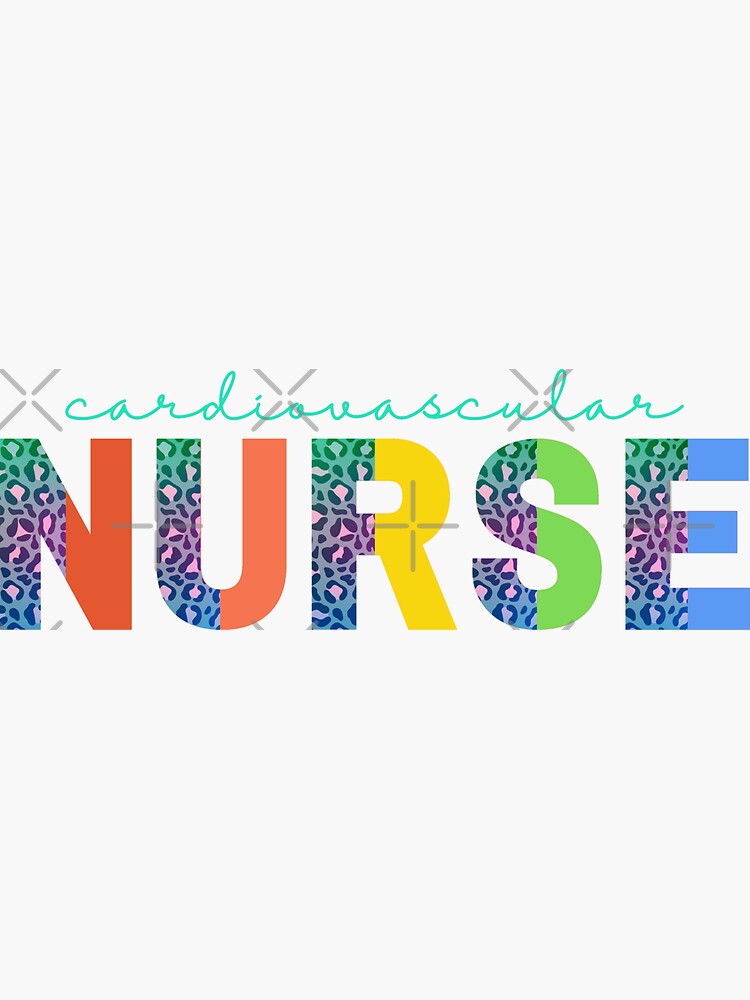 "Cardiovascular Nurse Leopard Print" Sticker for Sale by MyaasShop ...