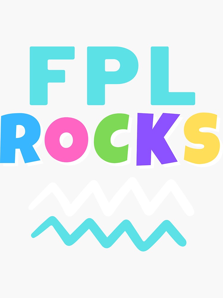 "FPL Rocks black background design" Sticker for Sale by danmsimi ...