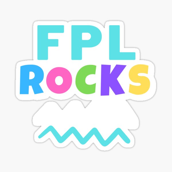 "FPL Rocks black background design" Sticker for Sale by danmsimi ...