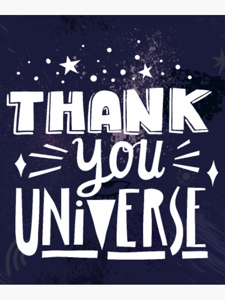 "Thank You Universe" Sticker for Sale by TuteCan | Redbubble