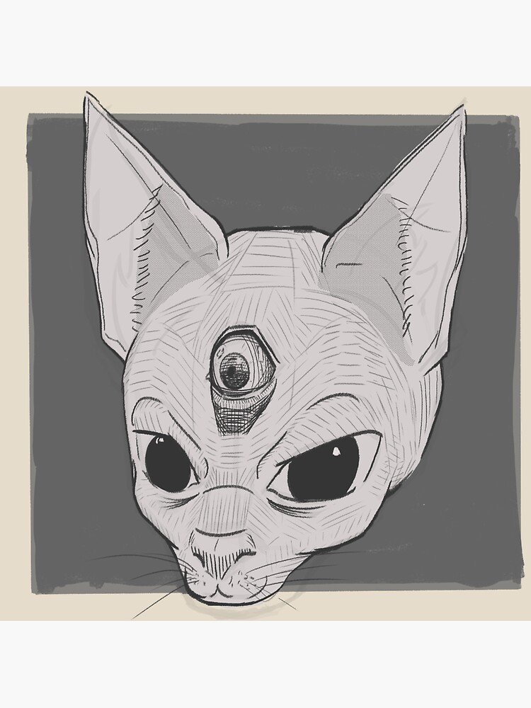 "Cat 2: resurrection" Sticker for Sale by Doma-Cusoppo | Redbubble