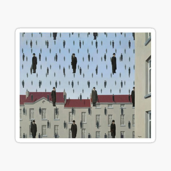 "Golconda, Magritte (HQ)" Sticker for Sale by TigerLab | Redbubble